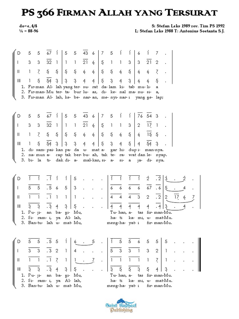 366 FIRMAN ALLAH YANG TERSURAT - Arr A. Soetanta SJ | PDF