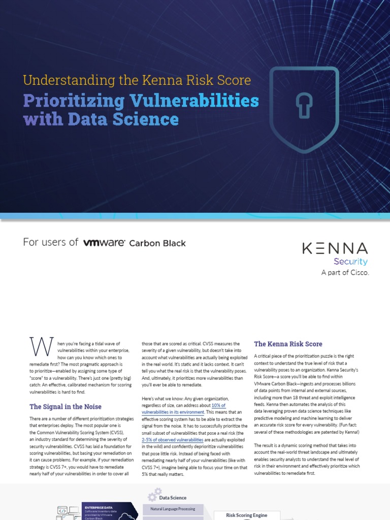 VMWCB Whitepaper Understanding The Kenna Security Vulnerability Risk Score | Download Free PDF ...