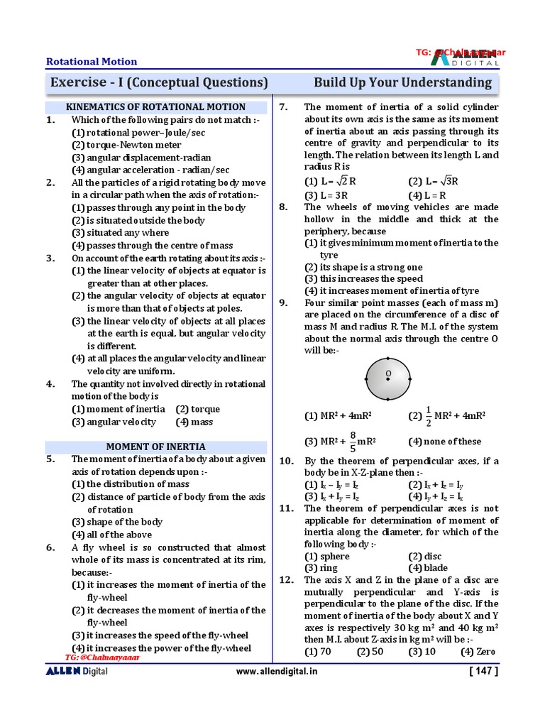 Rotational Motion | PDF