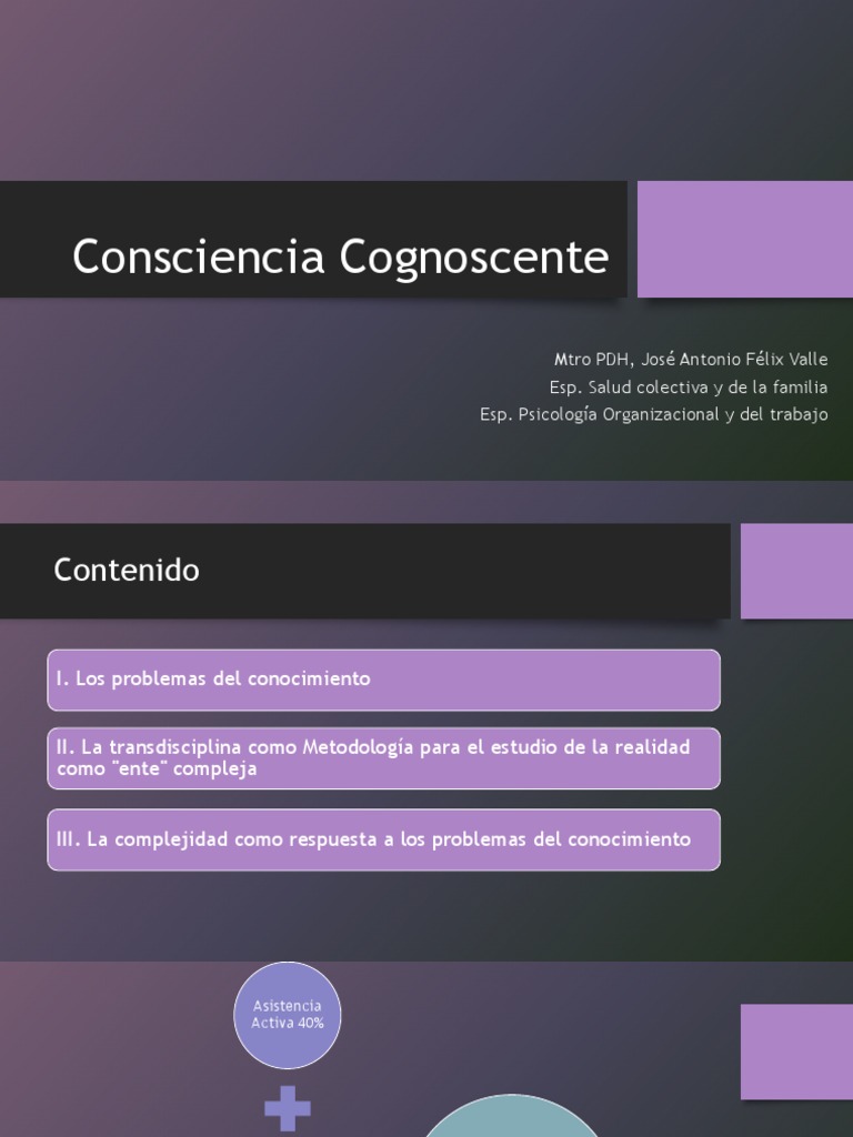 Consciencia Cognoscente | PDF | Conocimiento | Realidad