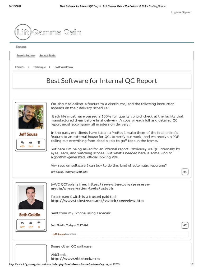 Best Software For Internal QC Report - Lift Gamma Gain - The Colorist ...