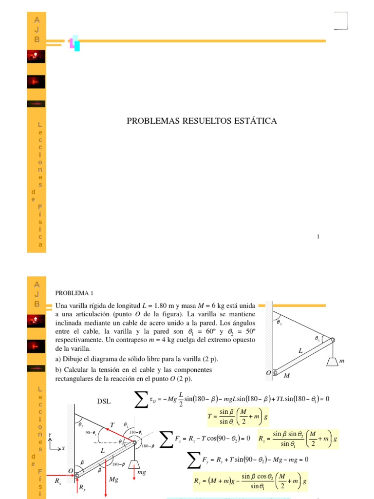 Estatica Problemas Resueltos | PDF