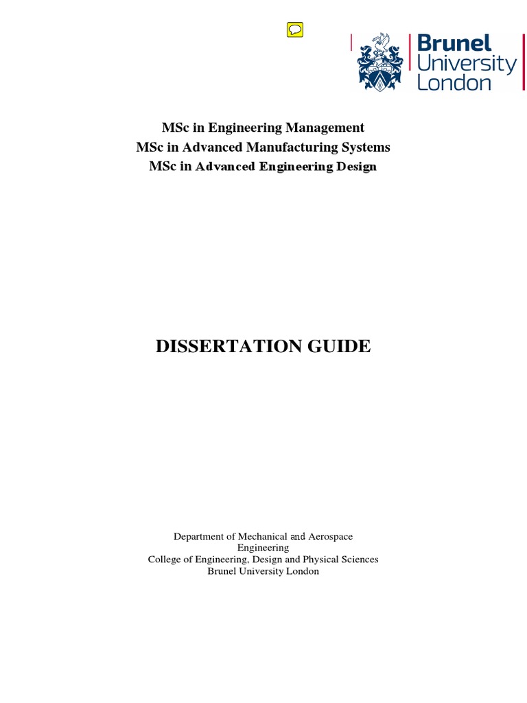 Brunel Dissertation Guide | PDF