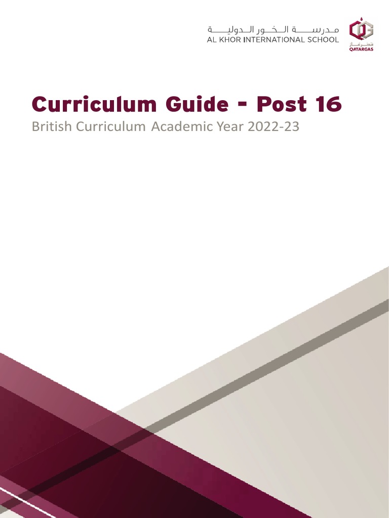Post 16 Curriculum Guide 2022-23 | PDF