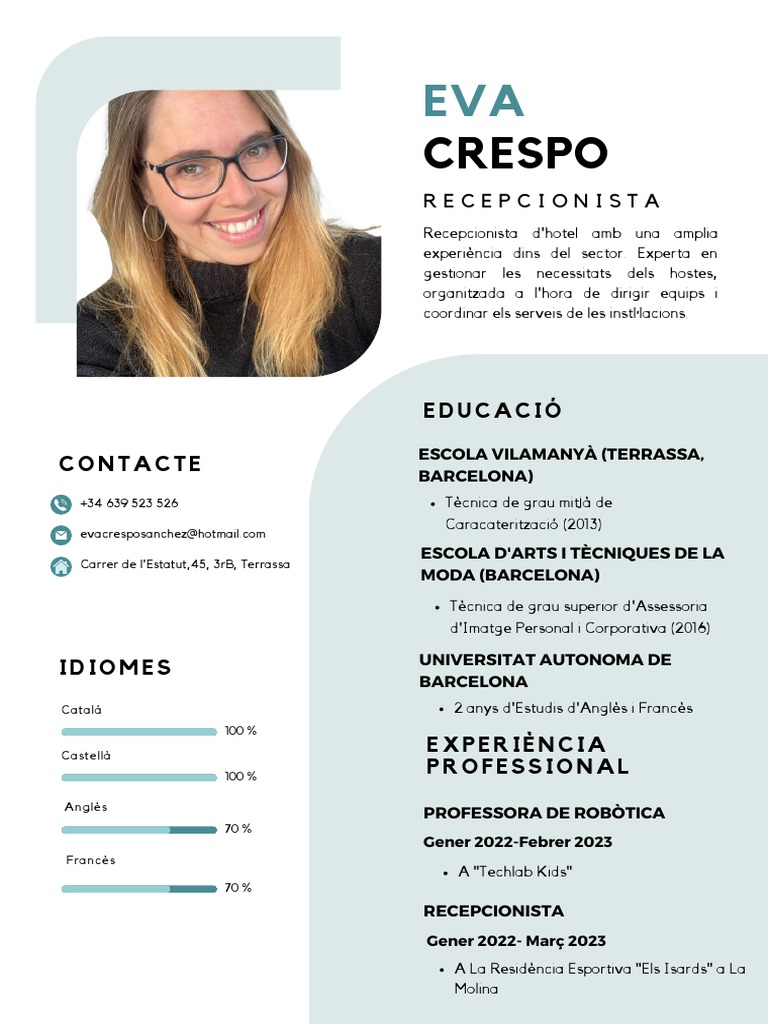 Currículum Eva Crespo | PDF