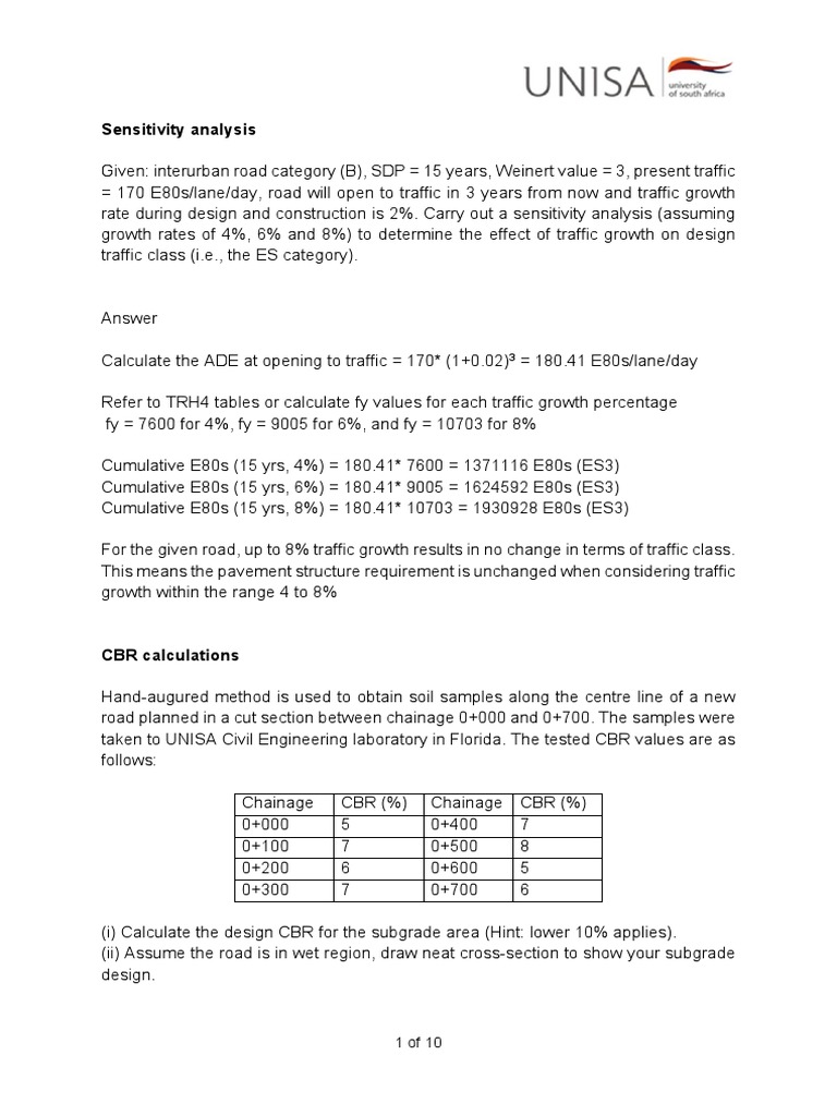 TPG3700 - Pavement Design Example | PDF | Road Surface | Road ...