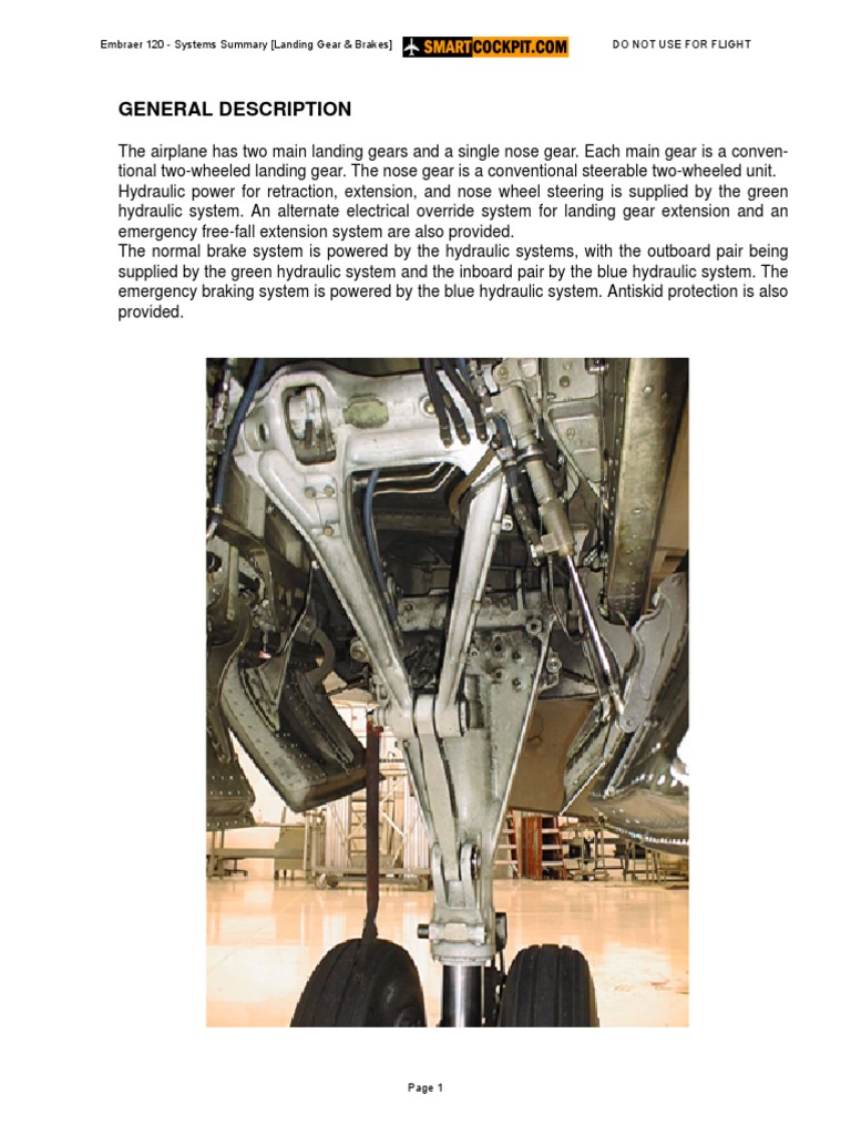 Embraer 120-Landing Gear and Brakes | PDF