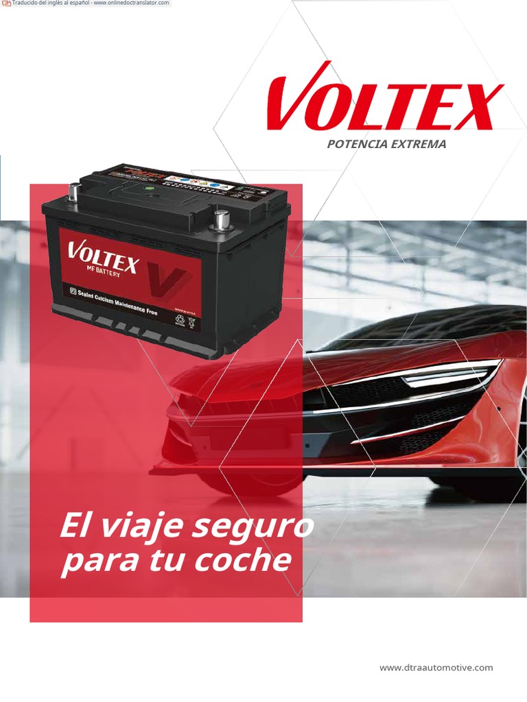 Especificaciones Baterías VOLTEX Fabricadas en Korea - En.es | PDF