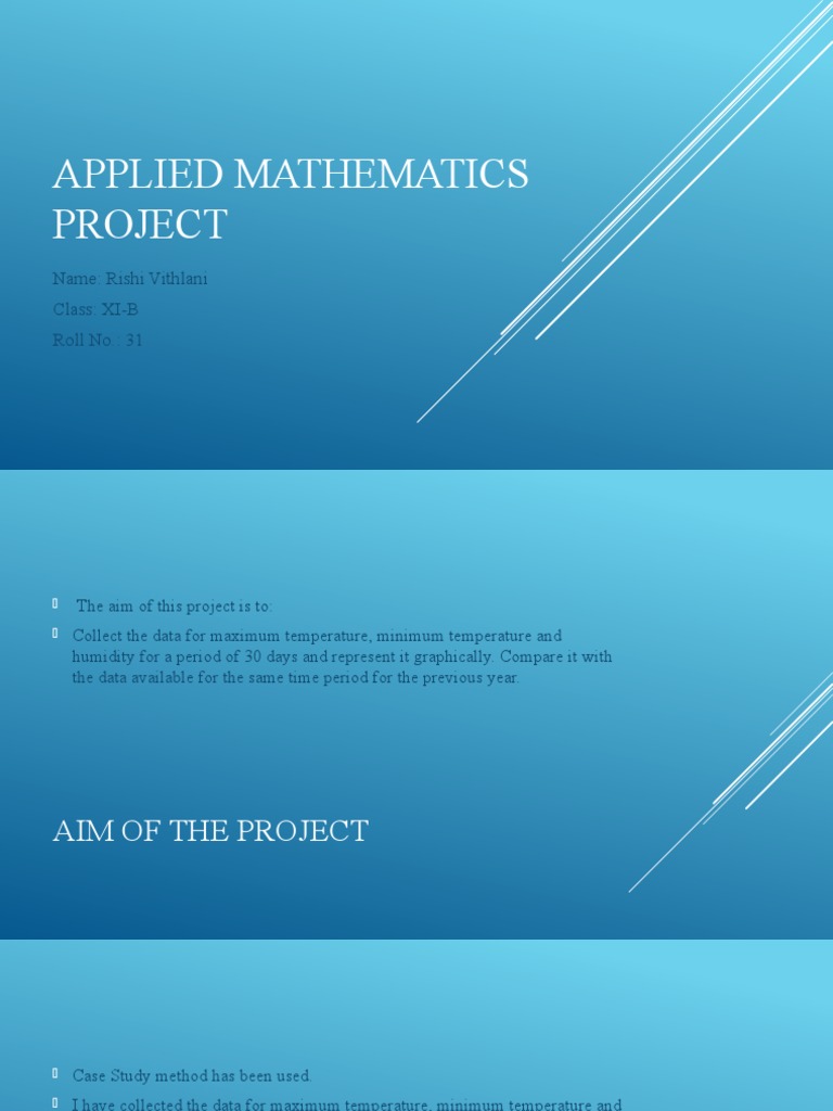 Applied Mathematics Project | PDF | Celsius | Temperature