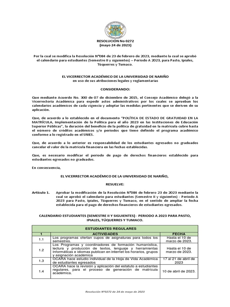 resolucion_no_0272_2023_modificacion_calendario_b2023 | PDF