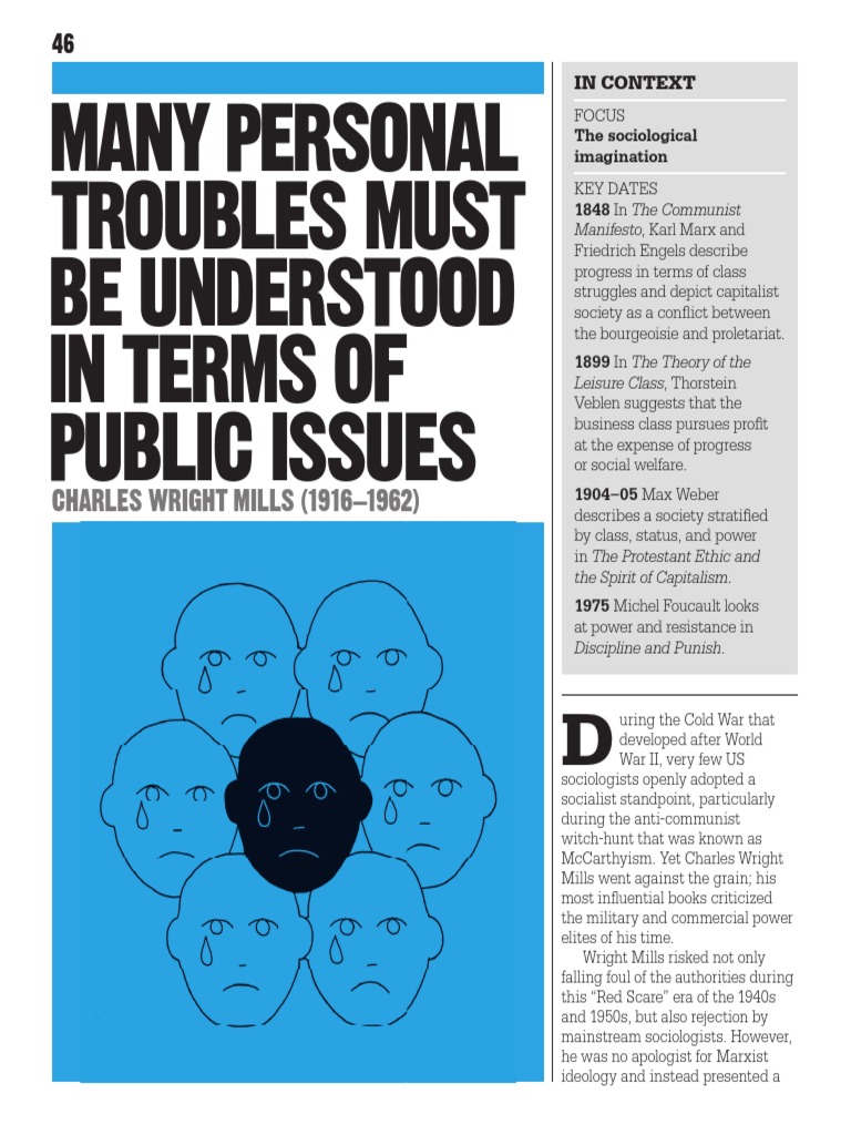 Many Personal Troubles Must Be Understood in Terms of Public Issues ...