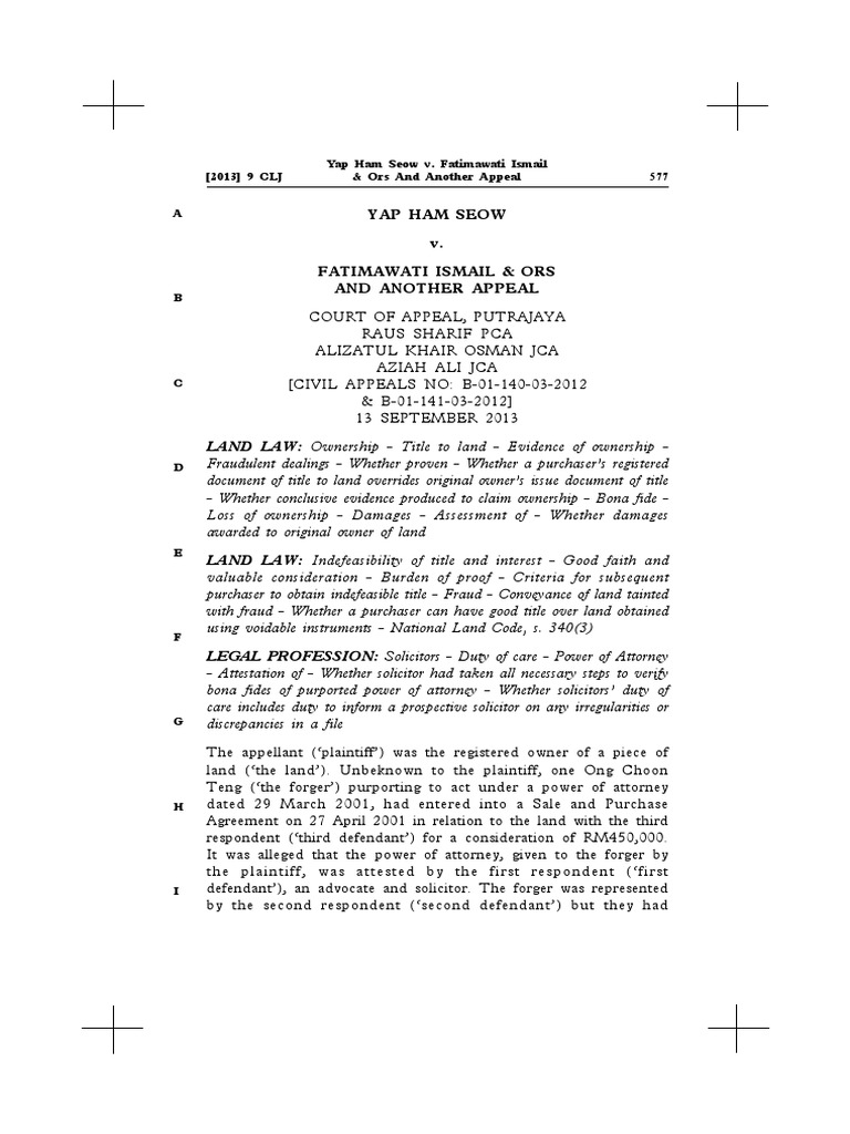 Yam Han Seow (CLJ) | PDF | Negligence | Damages