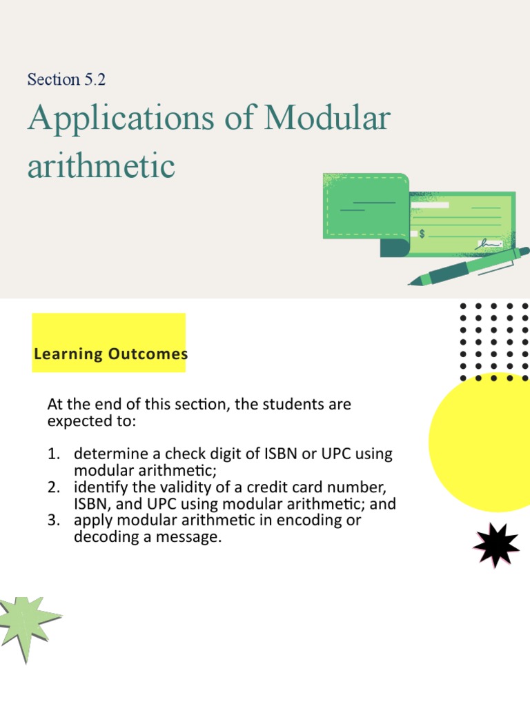 5 2 Applications Of Modular Arithmetic Pdf Cryptography Universal Product Code