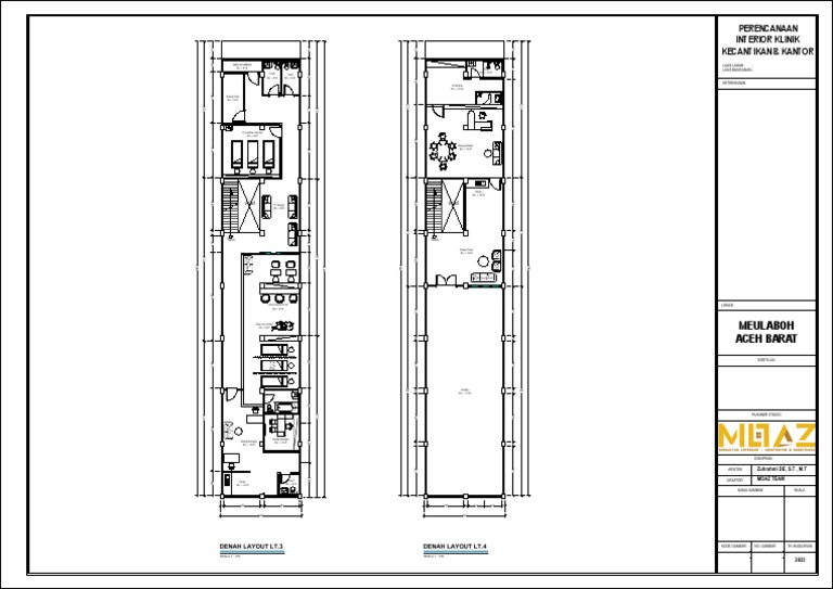 DENAH LAYOUT_KLINIK & KANTOR LT 3 & 4 - REVISI (2) | PDF