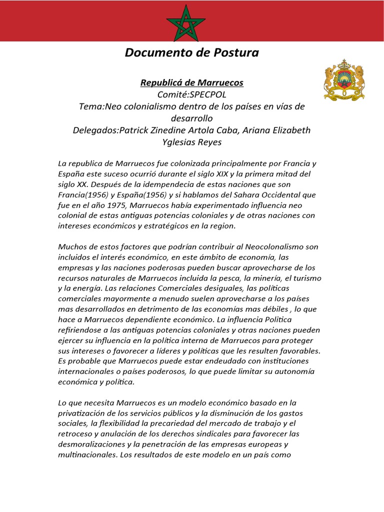 Documento de Postura | PDF