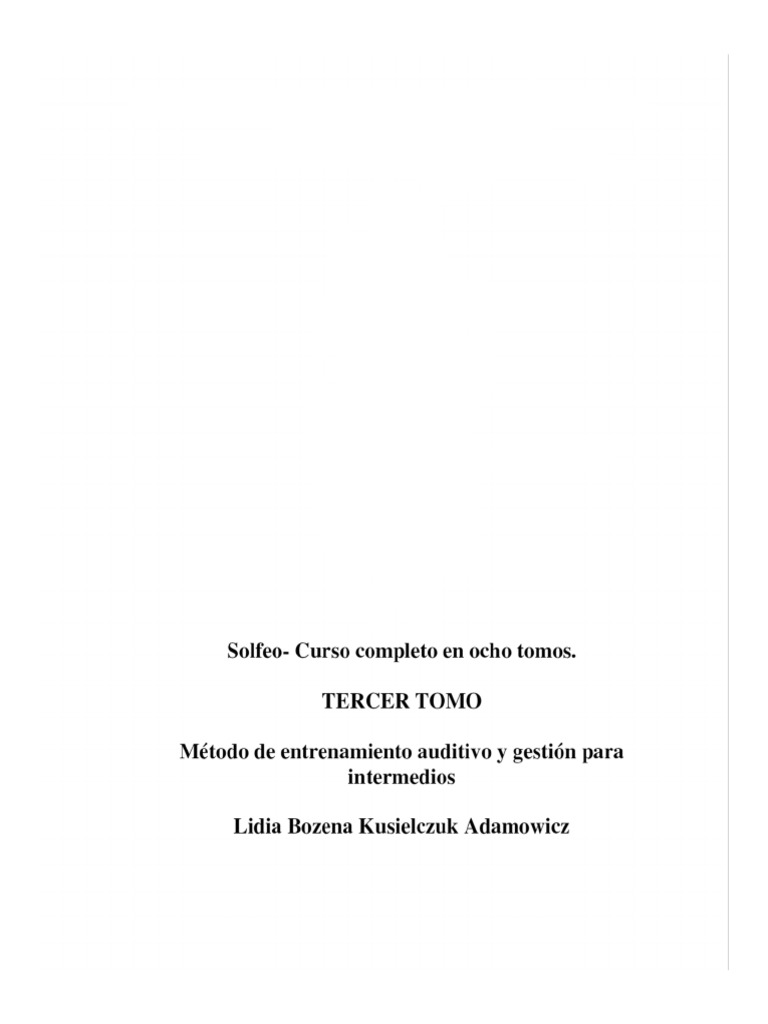 Solfeo III | PDF