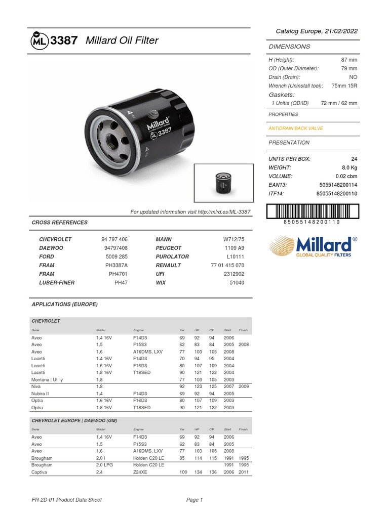 ML-3387 Europe Datasheet | PDF