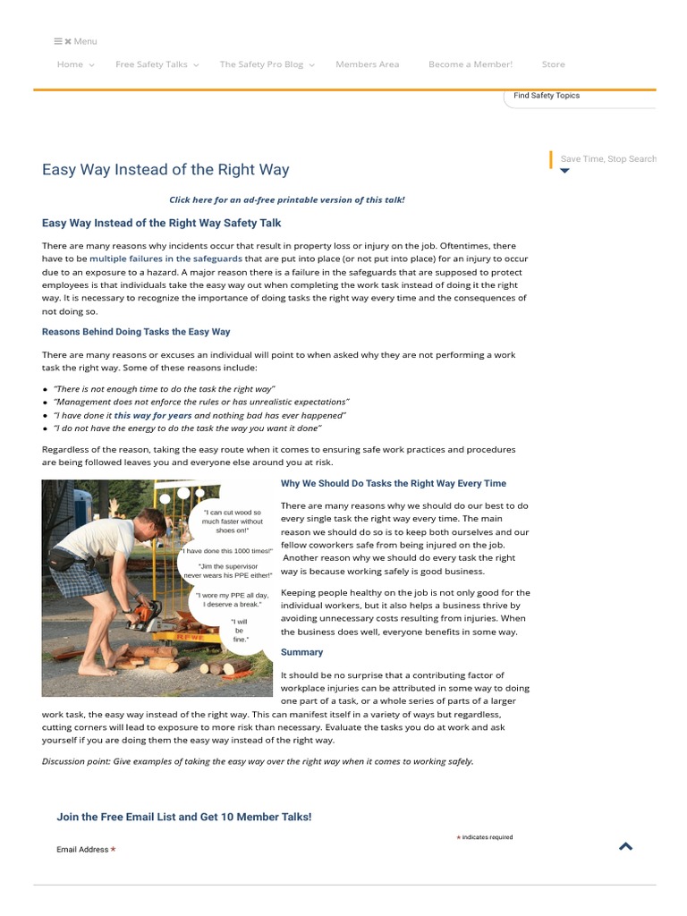 Choosing Right Over Easy in Safety | PDF | Career & Growth