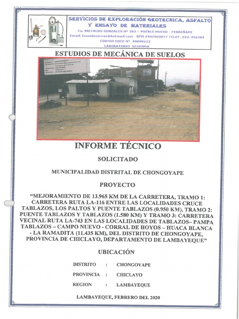 Informe de Suelos | PDF