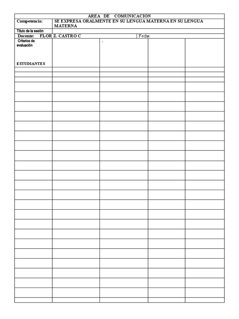 Lista de Cotejo Competencia Se Expresa Oralmente | PDF