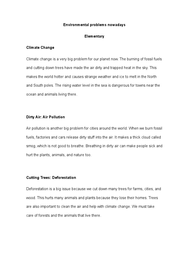 Text Environmental Problems | PDF | Home & Garden | Technology & Engineering