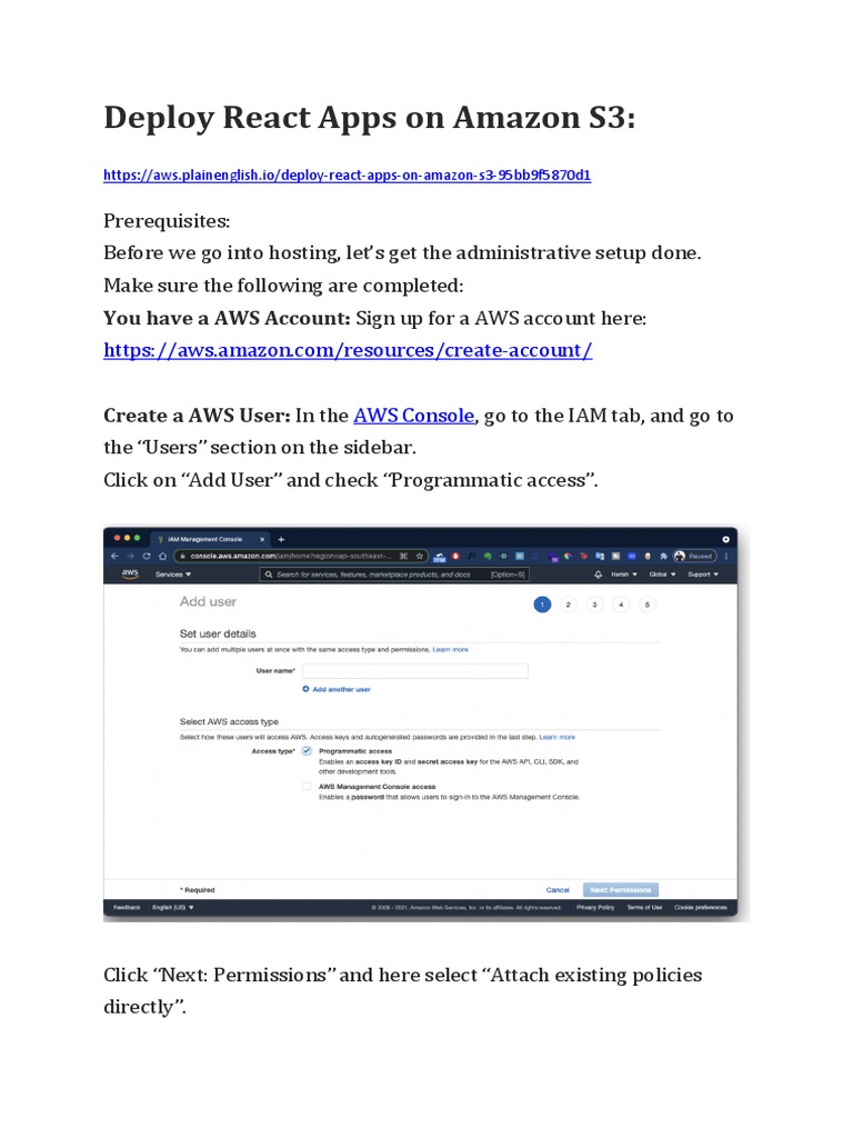Deploy React App S3 F | PDF Deploy React App S3 F | PDF