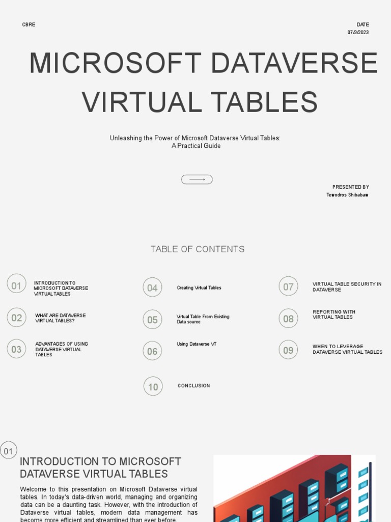 Microsoft Dataverse Virtual Tables 3 | PDF