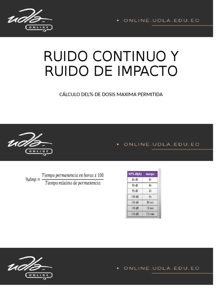Ruido Continuo y de Impacto | PDF