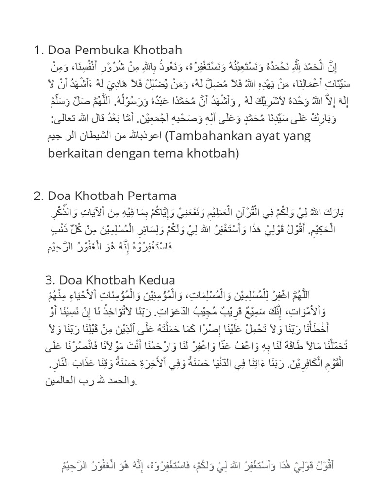 Doa dan Khotbah dalam Islam | PDF | Agama & Spiritualitas