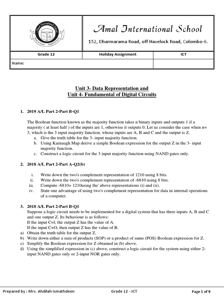 Grade 12 ICT | Download Free PDF | Boolean Algebra | Teaching Mathematics