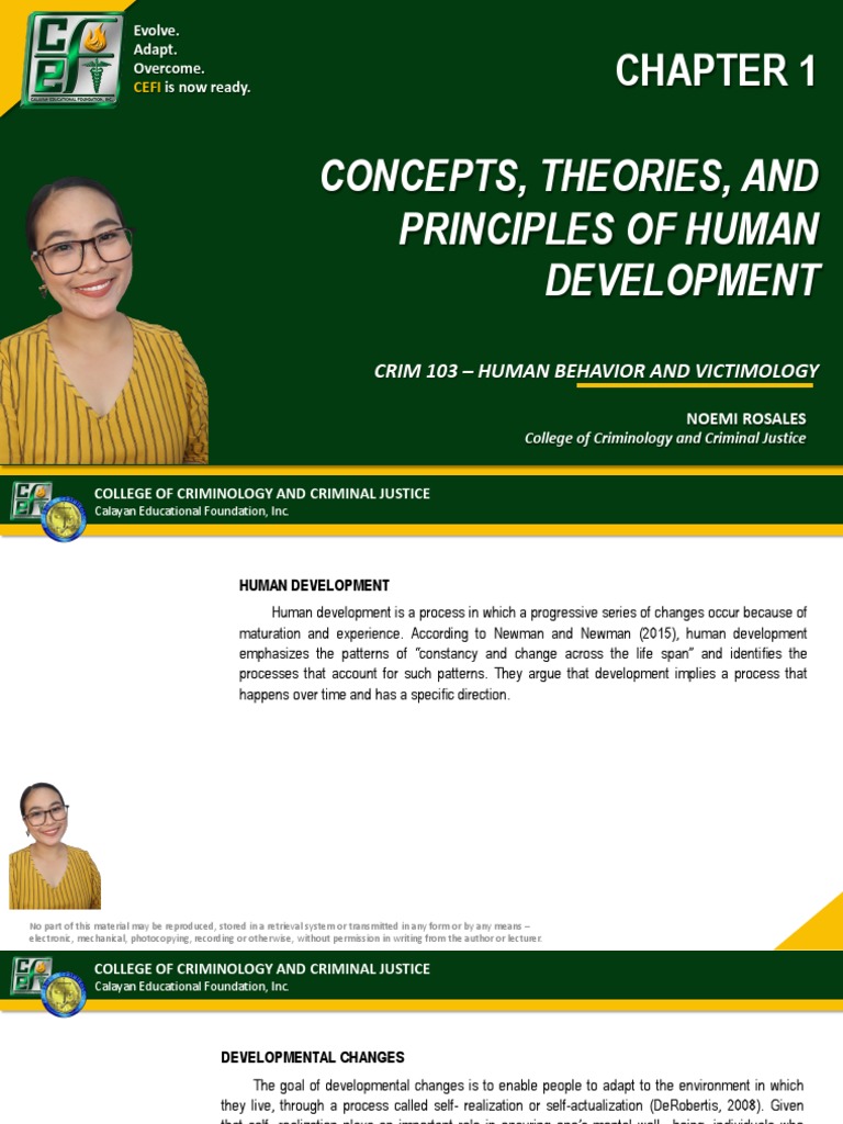 Rlid2z0py - CRIM 103 - Module 1 - Concepts, Theories, and Principles of Human Development | PDF