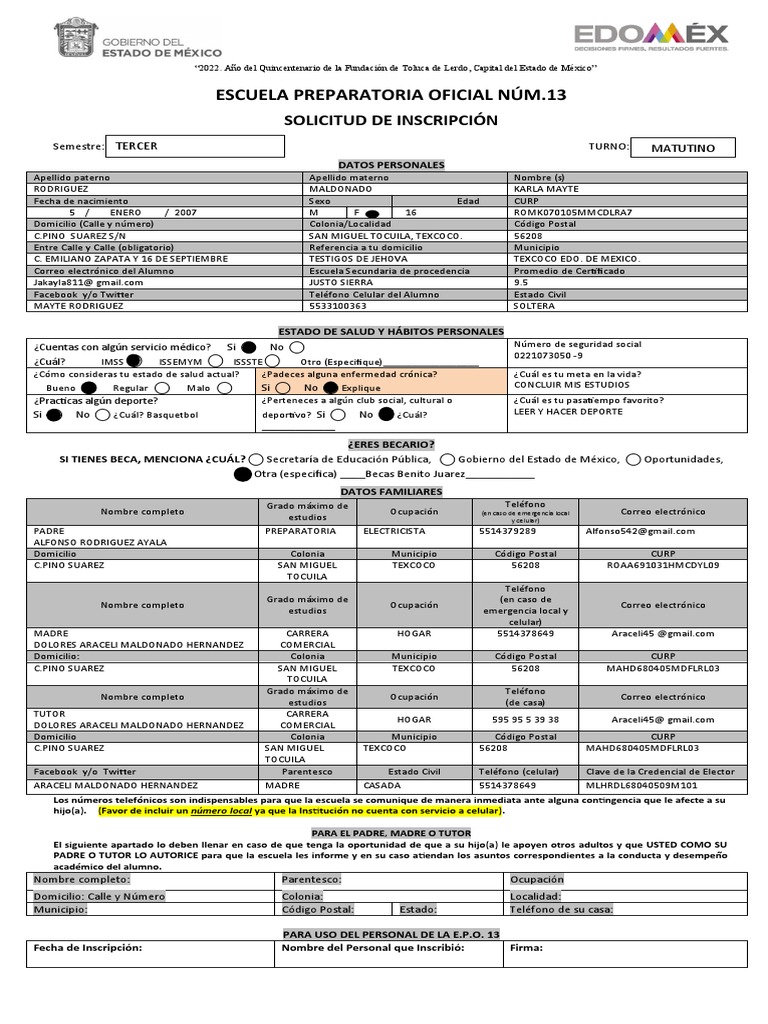 Preparatoria Hoja Datos | PDF