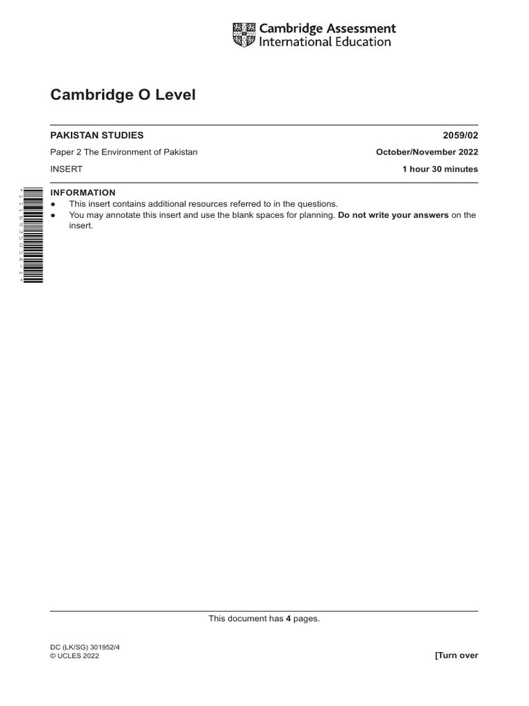 Cambridge O Level Pakistan Studies 2059 02 Pdf