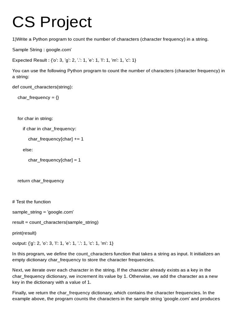 Cs Project Pdf String Computer Science Computer File