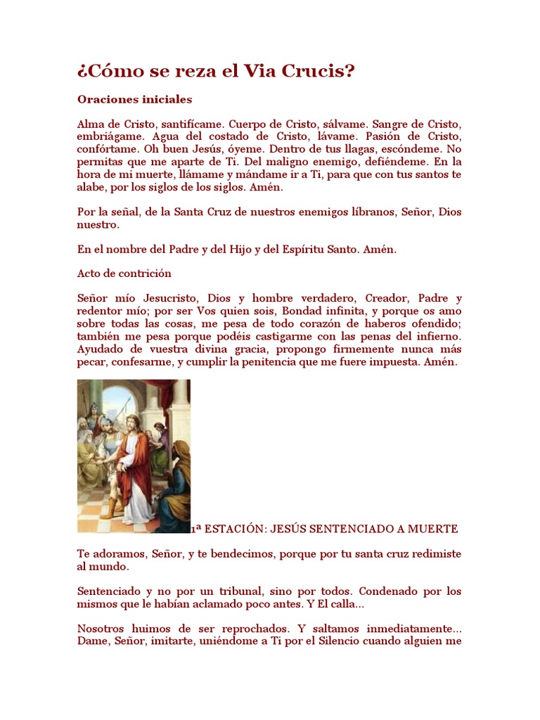 Cómo Se Reza El Via Crucis | PDF | Jesús | orador del Señor