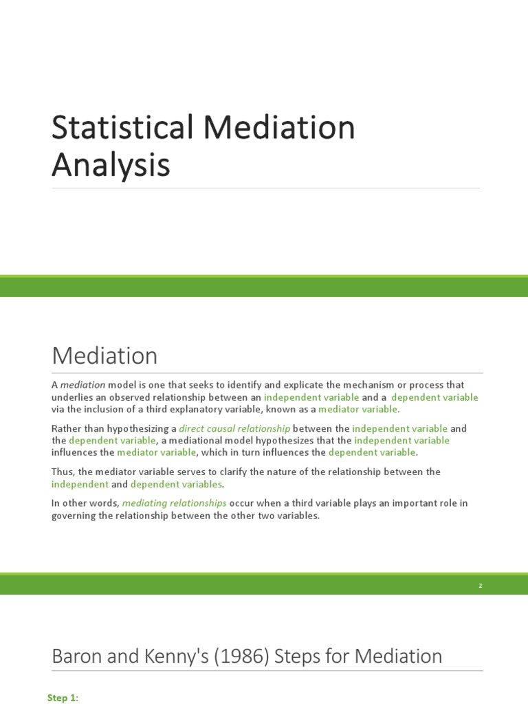 Statistical Mediation Analysis | PDF | Bootstrapping (Statistics ... Statistical Mediation Analysis | PDF | Bootstrapping (Statistics ...