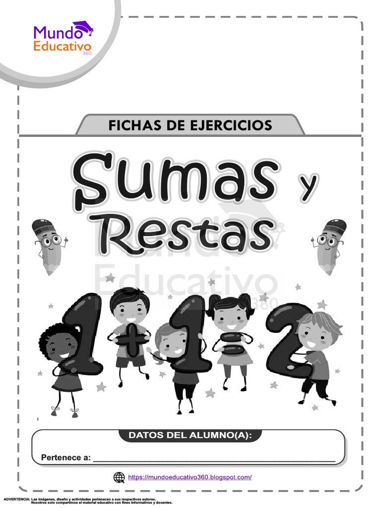 Fichas Sumas y Restas Me360 | PDF