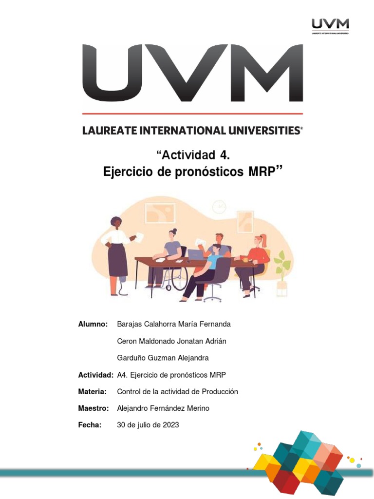 Actividad 4 Control de La Actividad de La Producción UVM | PDF