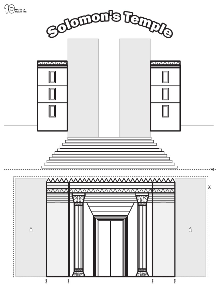 Solomons Temple 3D Craft BW | PDF