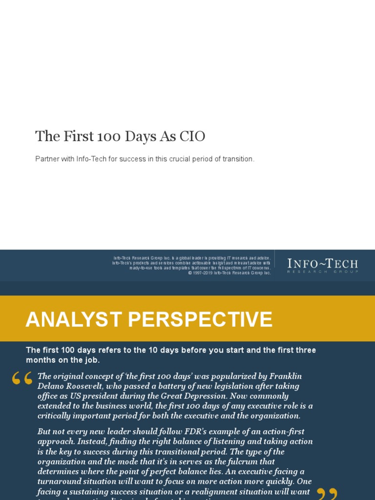 It The First 100 Days As CIO Storyboard V3 | PDF