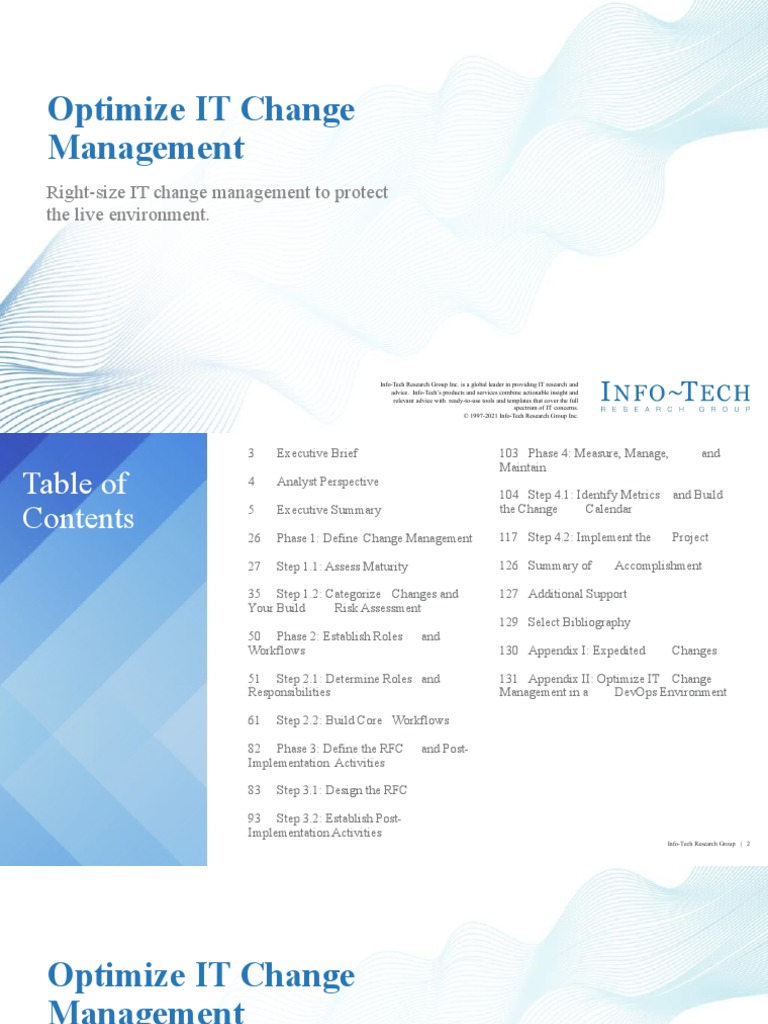 Optimizing IT Change Management | PDF | Change Management | Risk