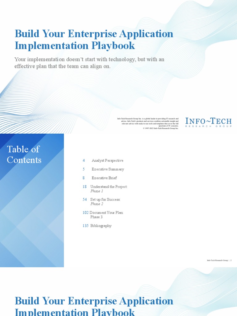 It Build Your Enterprise Application Implementation Playbook Phases 1 | PDF