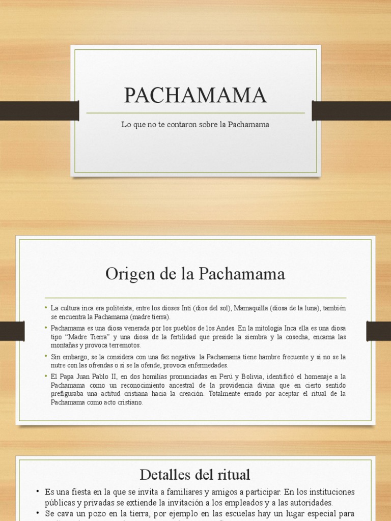 Pachamama | PDF | Teología | Creencia religiosa y doctrina