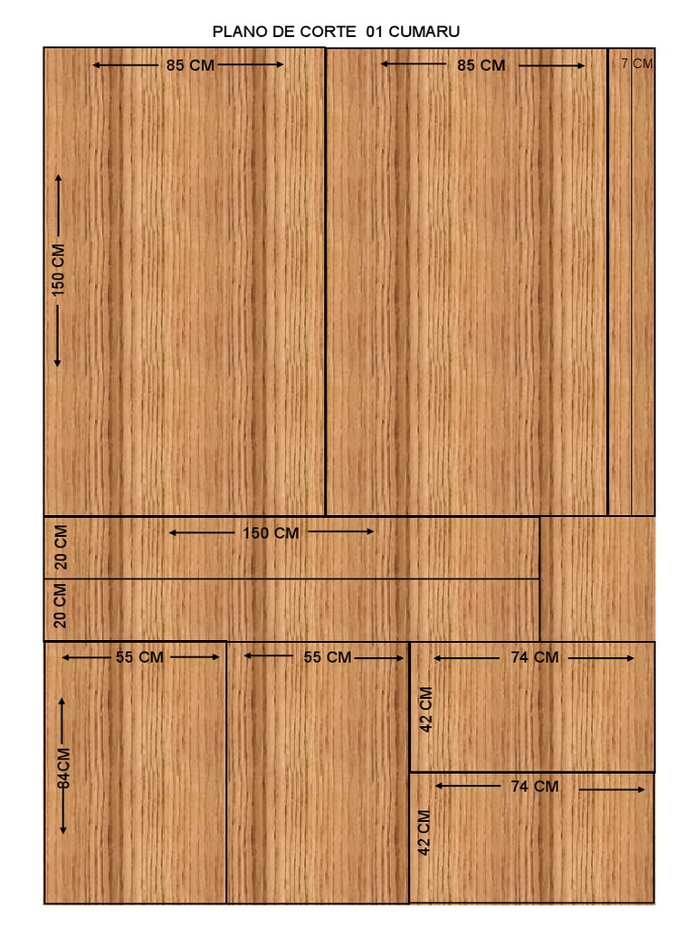 Plano de Corte MDF PROJETOS MESA E PAINEL | PDF