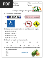 Simulado 1º Ano - Preparatório Saeb PDF | PDF