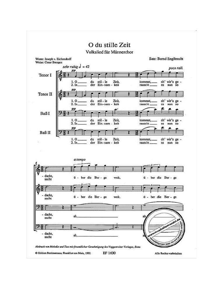 Oh Du Stille Zeit | PDF
