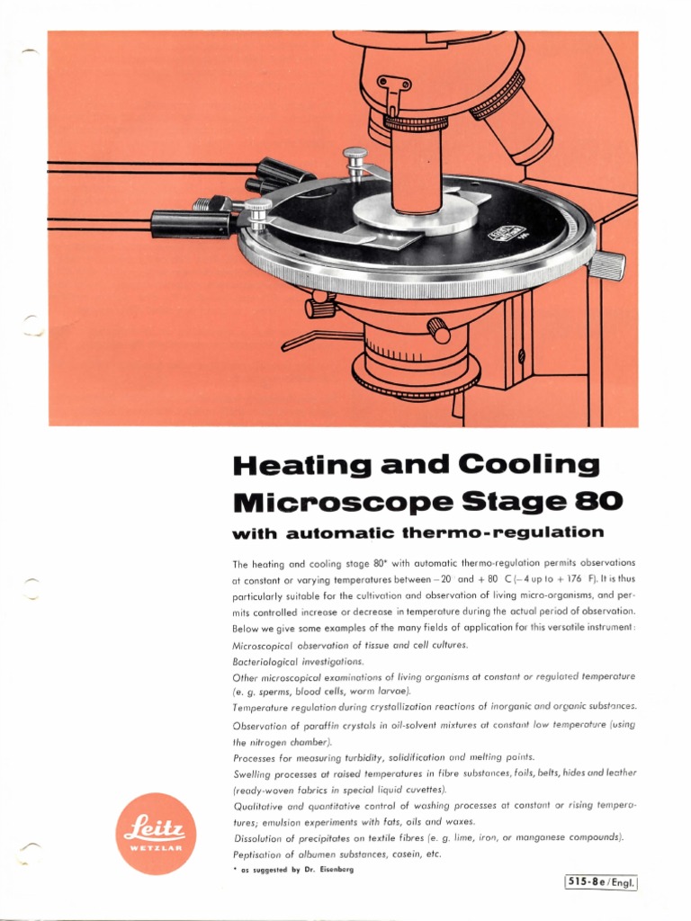 515-8e Heating and Cooling Microscope Stage 80 | PDF