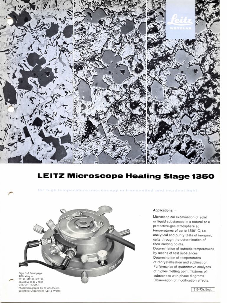 515-73a Microscope Heating Stage 1350 | PDF