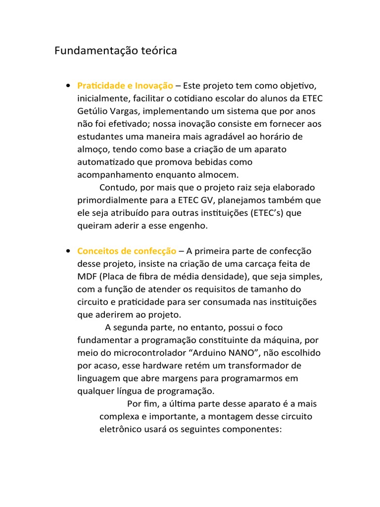 Fundamentacao Teorica TCC-1 | PDF