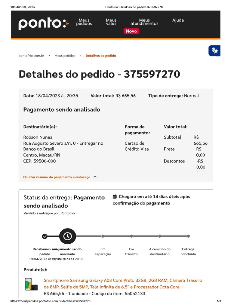 Nota Compra Celular | PDF